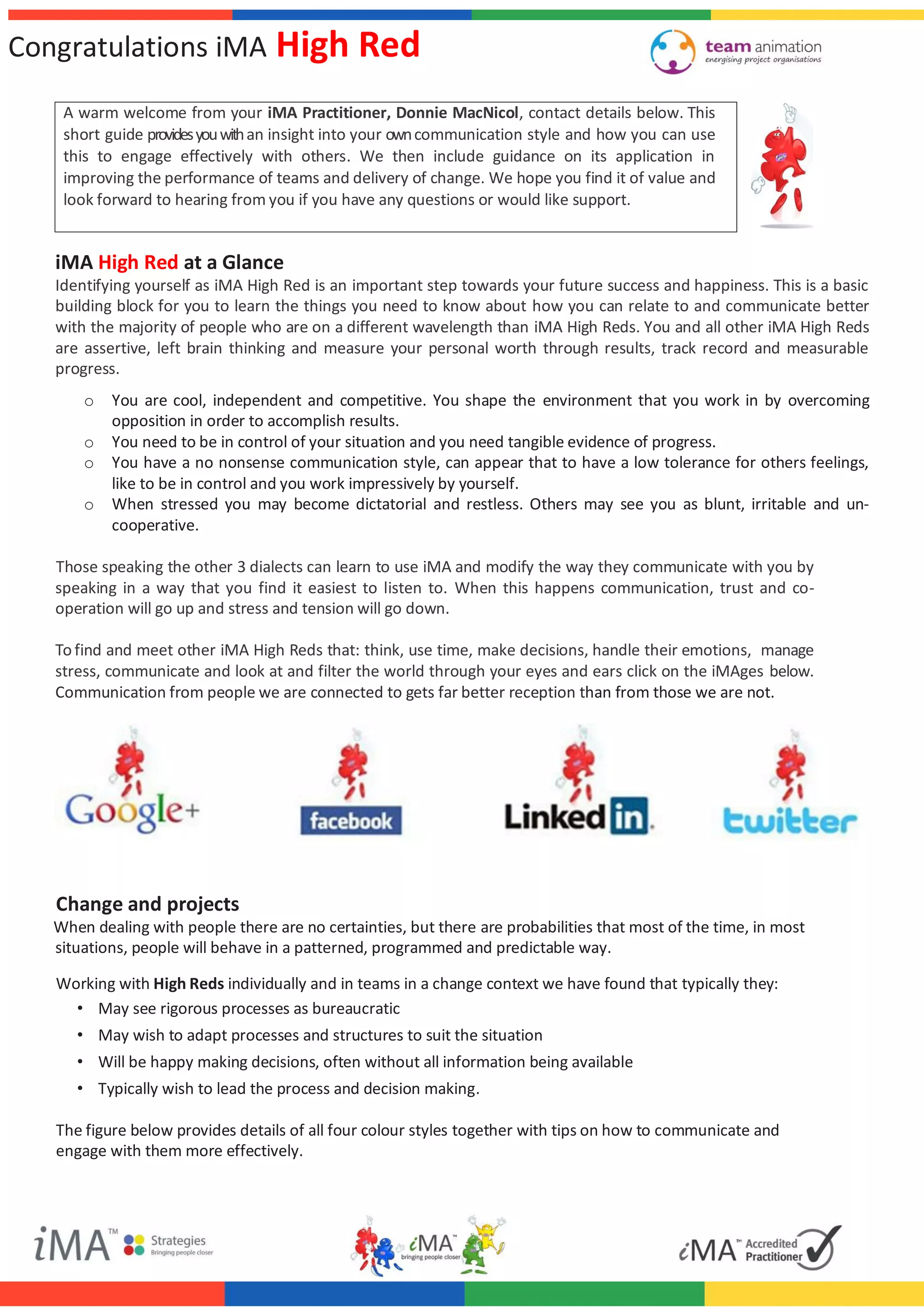 iMA High Red Description | PDF