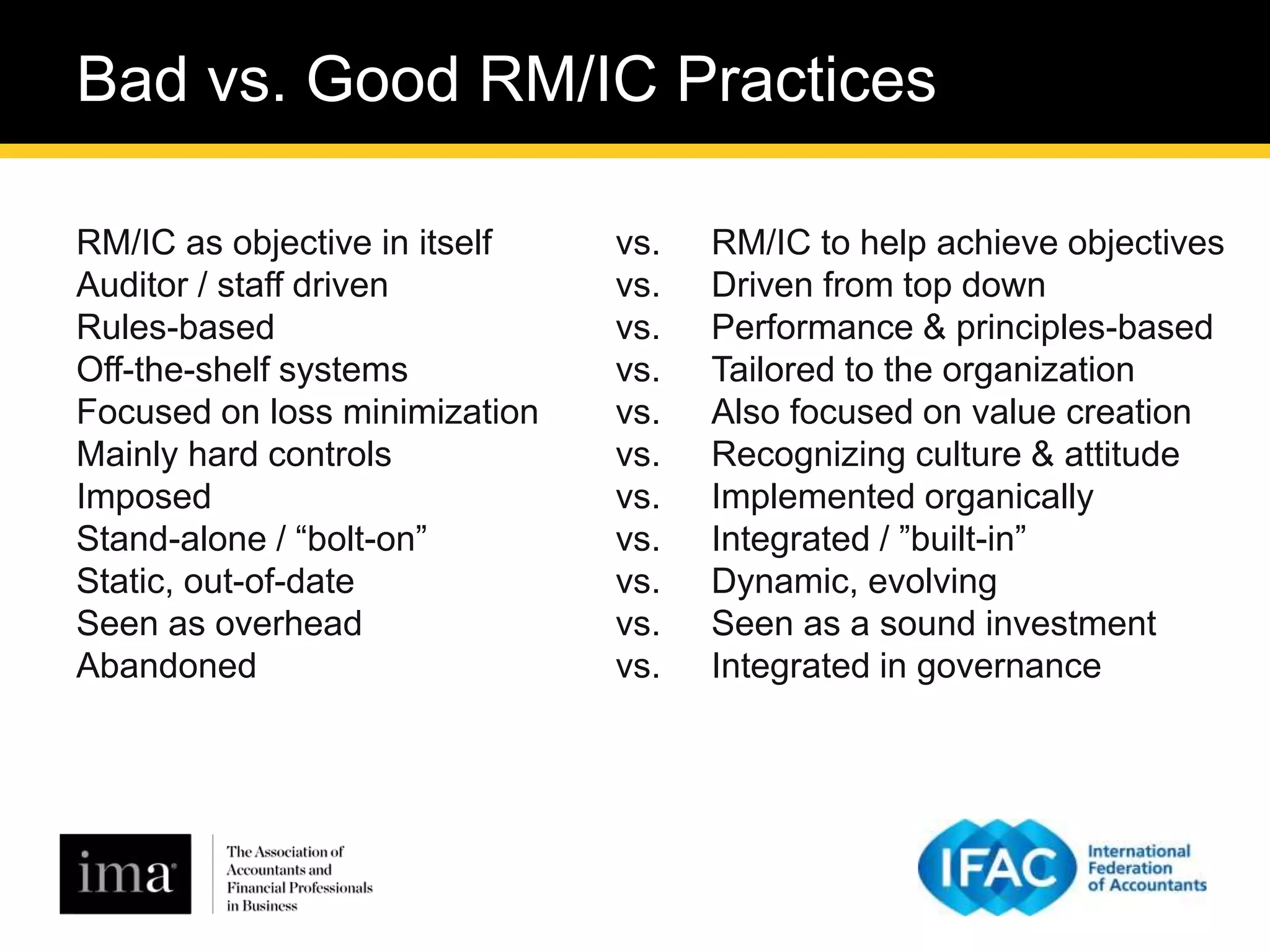 Upgrading Risk Management and Internal Control in Your Organization | PPT