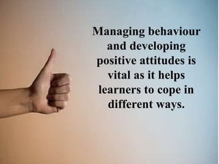 I MAKE THE DIFFERENCE : Encouraging Positive Behaviour | PPTX