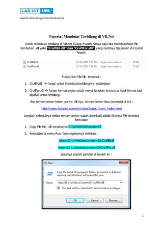 Membuat Terbilang di VB.NET