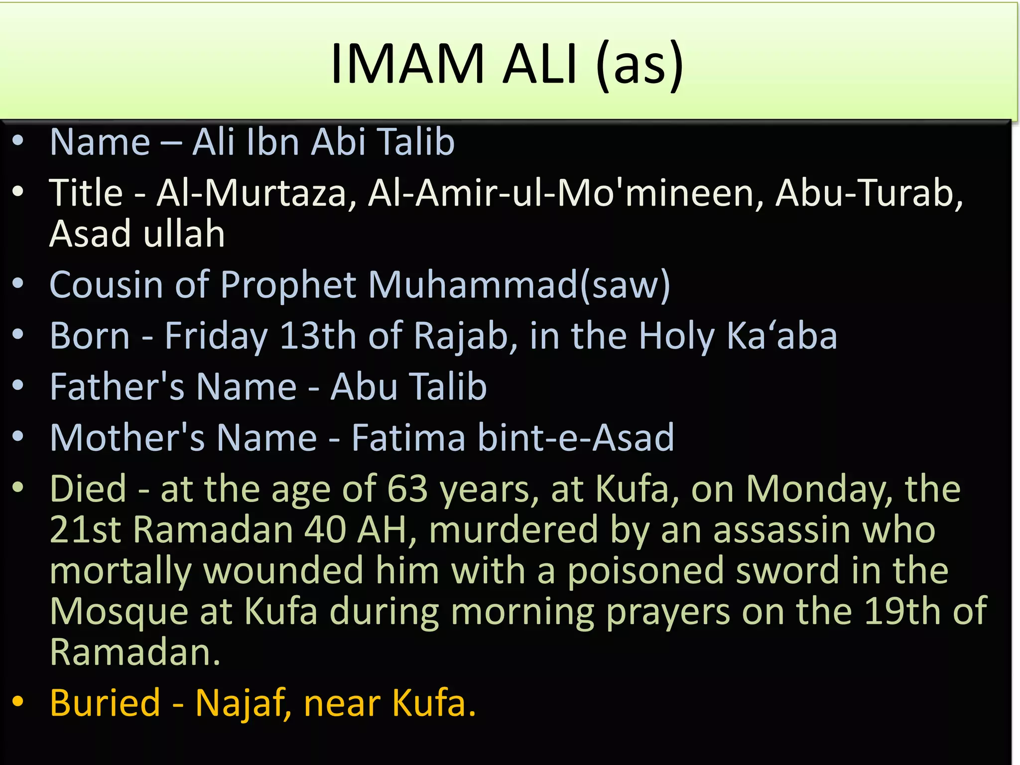 ALI the Lion of ALLAH | PPTX