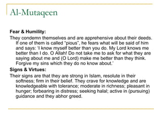 Imam Ali’s Description of Taqwa | PPT