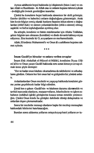 İmam gazâli ve i̇man küfür sınırı faysalu't-tefrika beyne'l-i̇slam ve'z ...