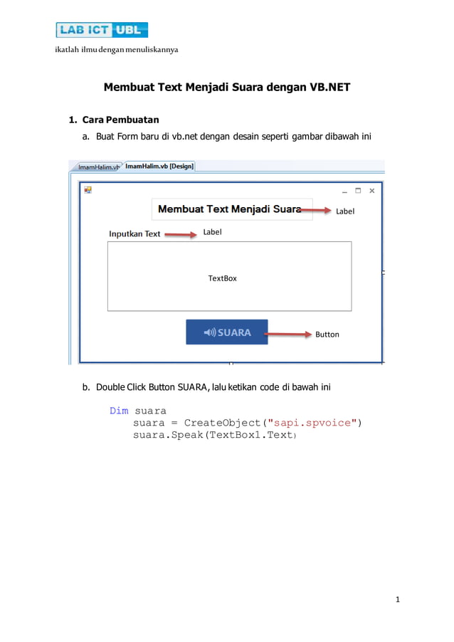 Membuat Text menjadi Suara dengan VB.NET