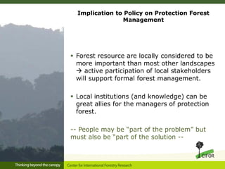 Local knowledge to inform effective management of protection forests: a ...