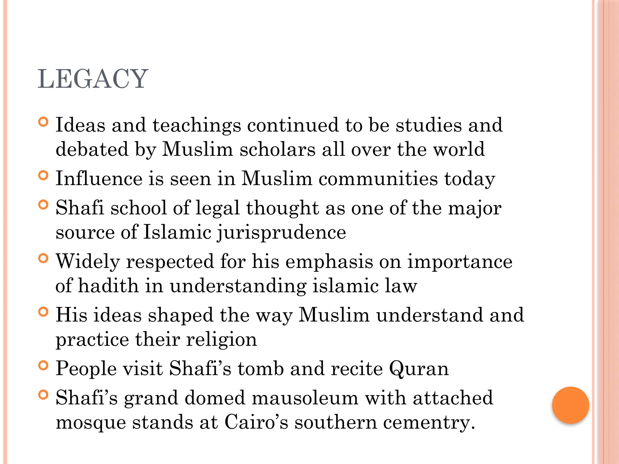 imam shafi life and works, role and contribution | PPTX