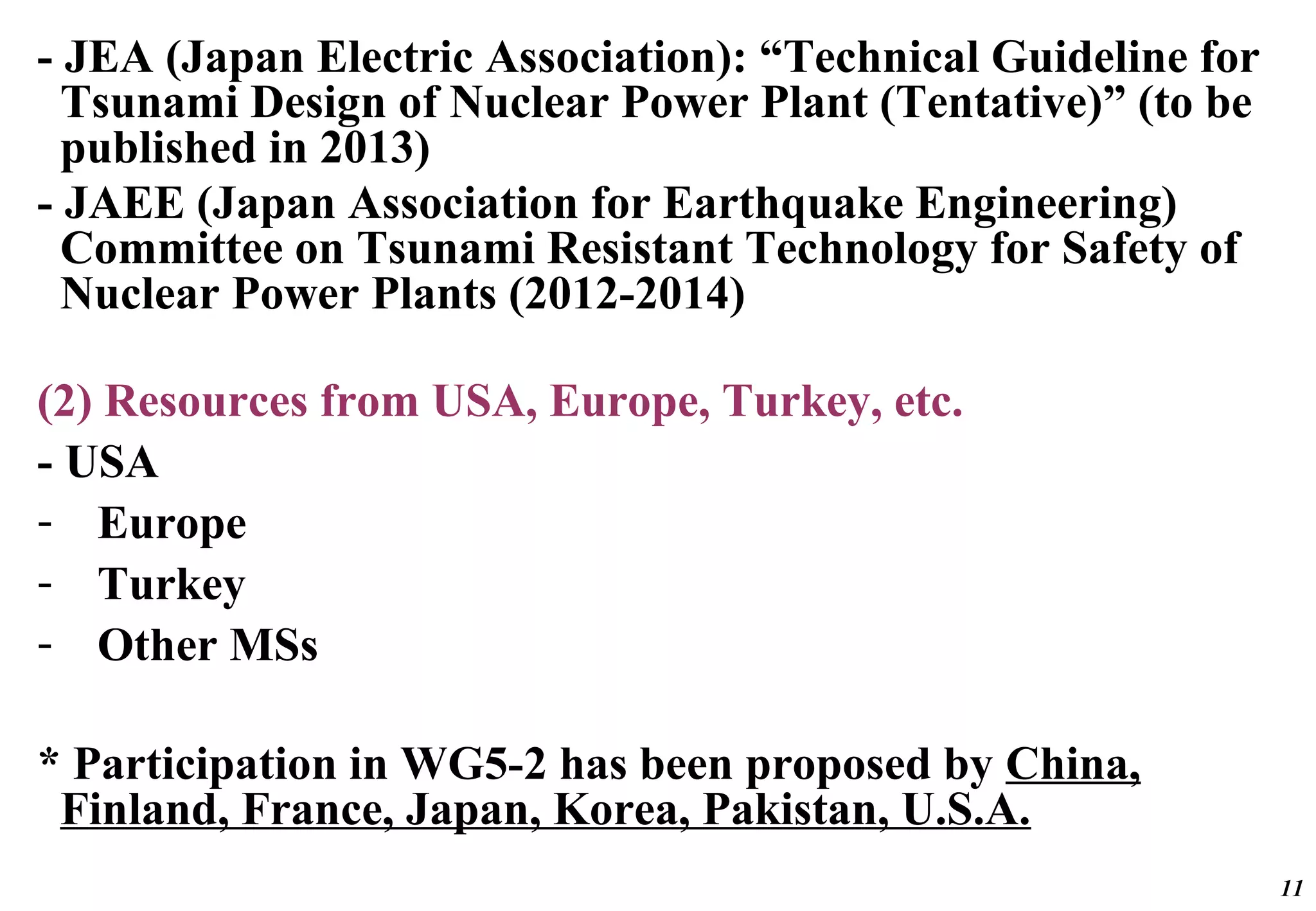 A Proposal of Tsunami Safety Framework for Nuclear Power Plants toward ...