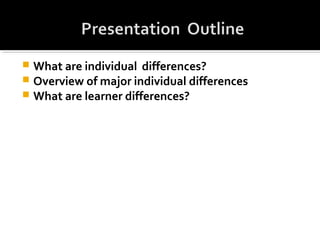 Imane nejjar, individual differences | PPT