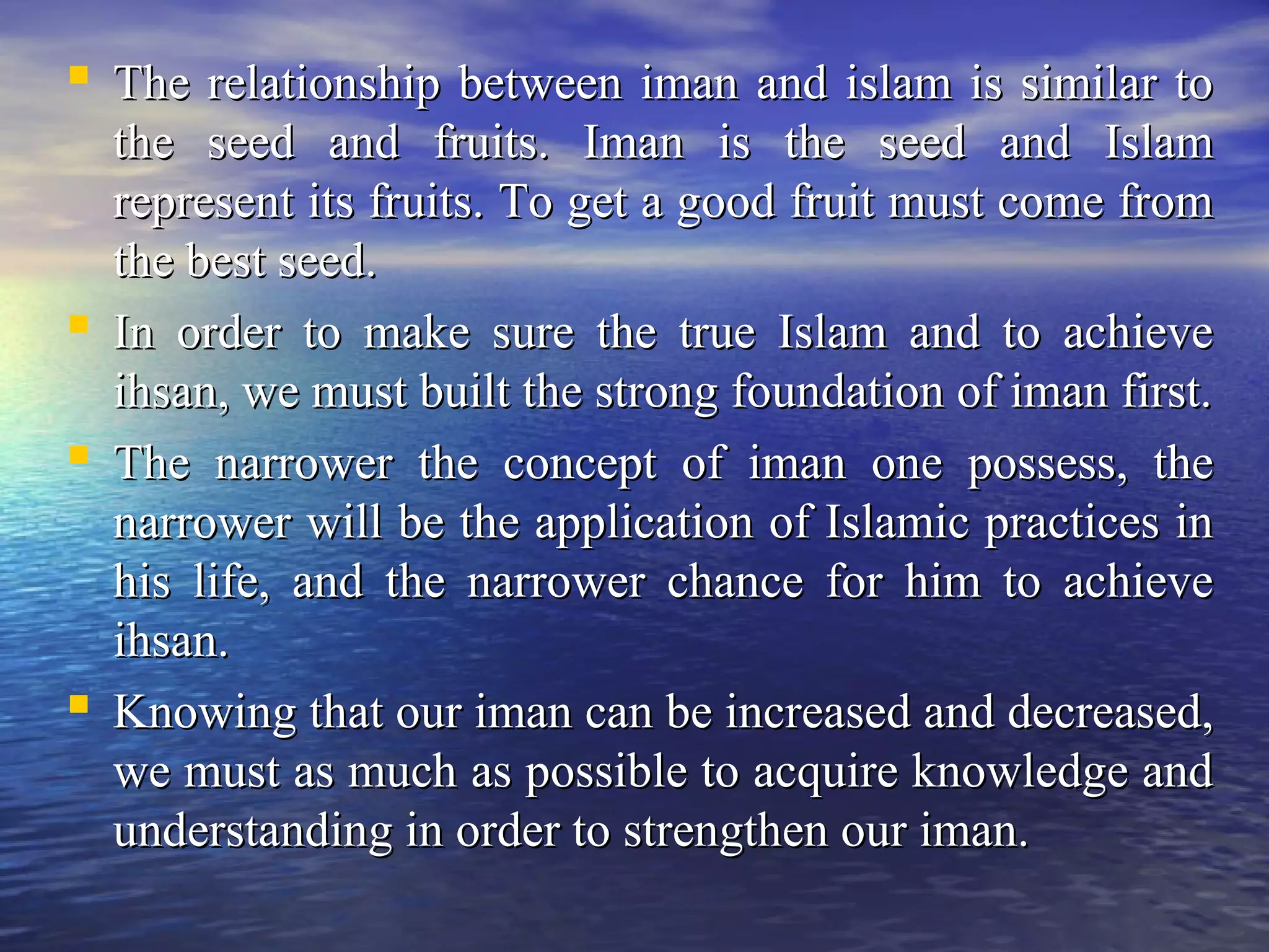 Iman islam ihsan | PPT
