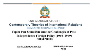 pan somalism and the challenges of post independence foreign policy | PPT
