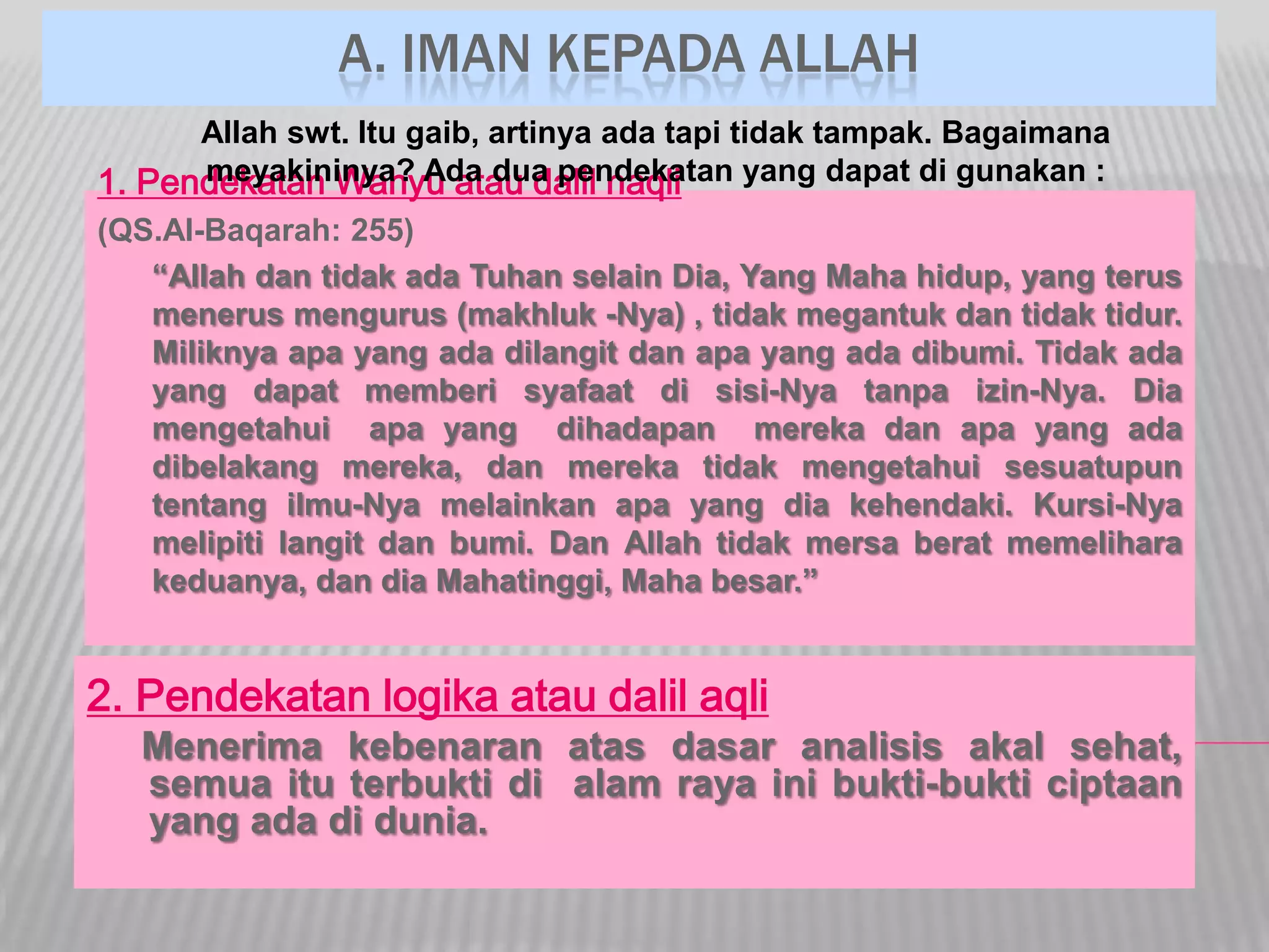 Iman kepada allah | PPTX