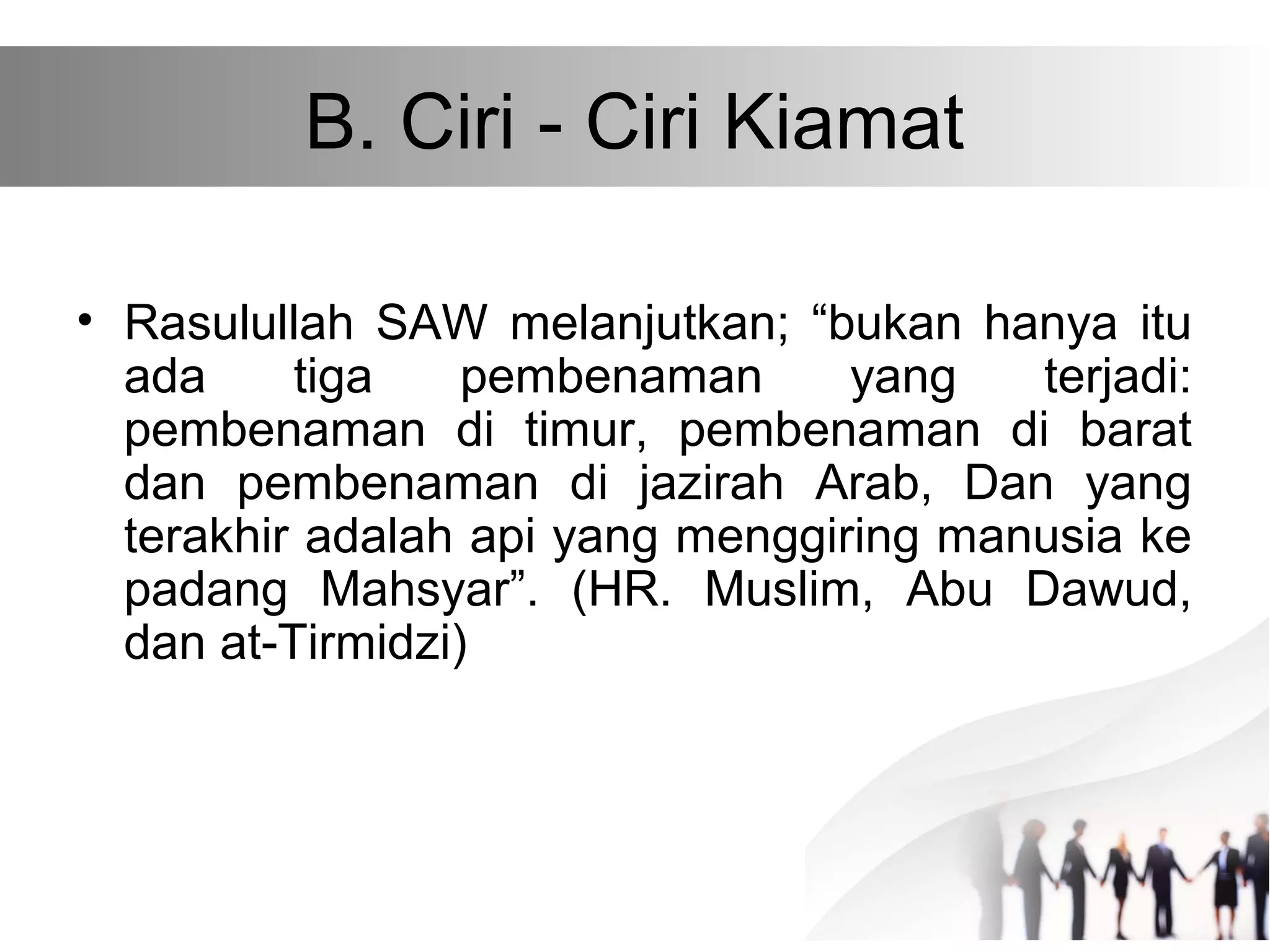 PPT Pendidikan Agama ISlam: Iman Kepada Hari Akhir | PPT