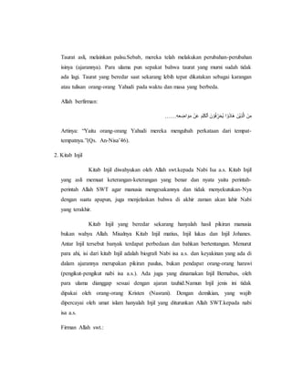 Iman kepada kitab | DOCX