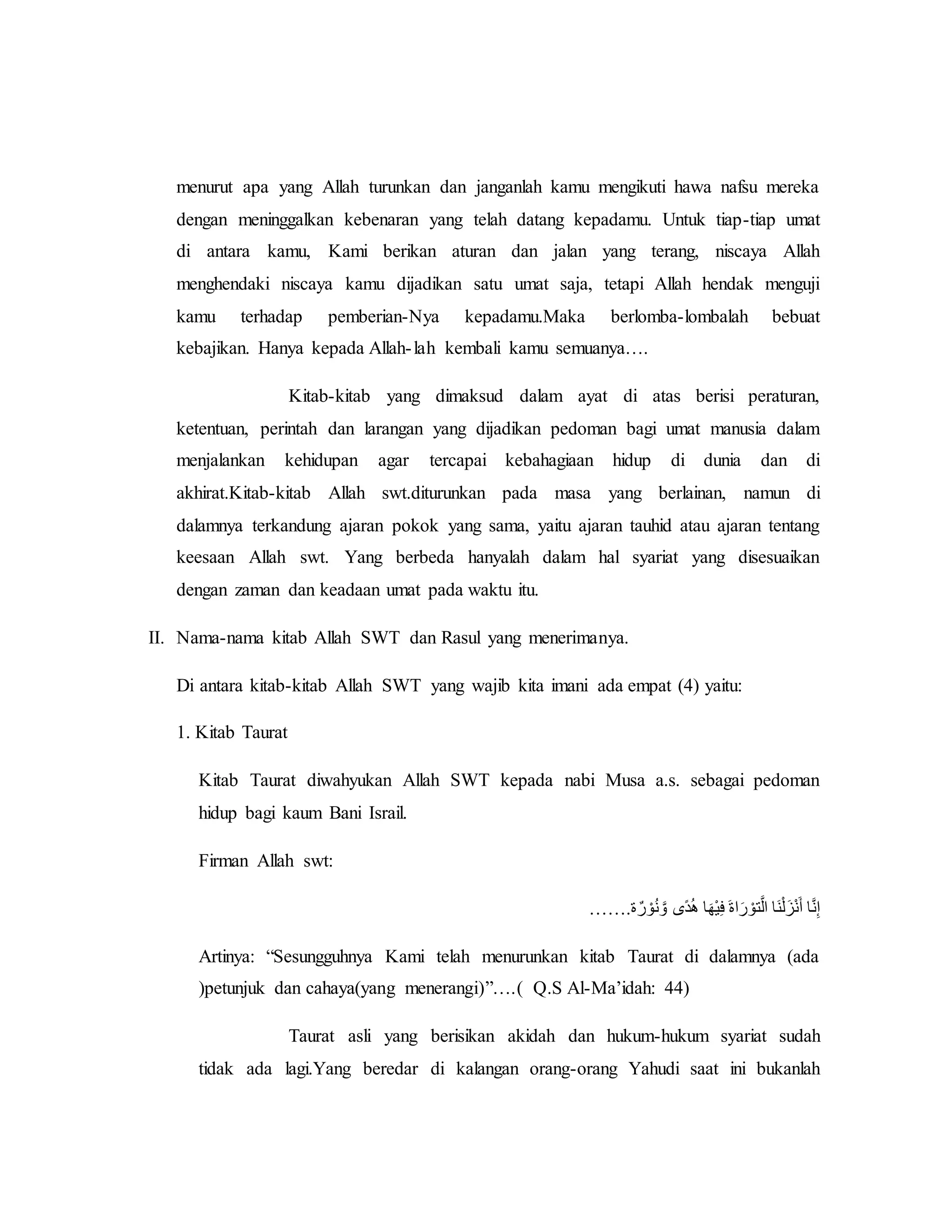 IMAN KEPADA KITAB | DOCX