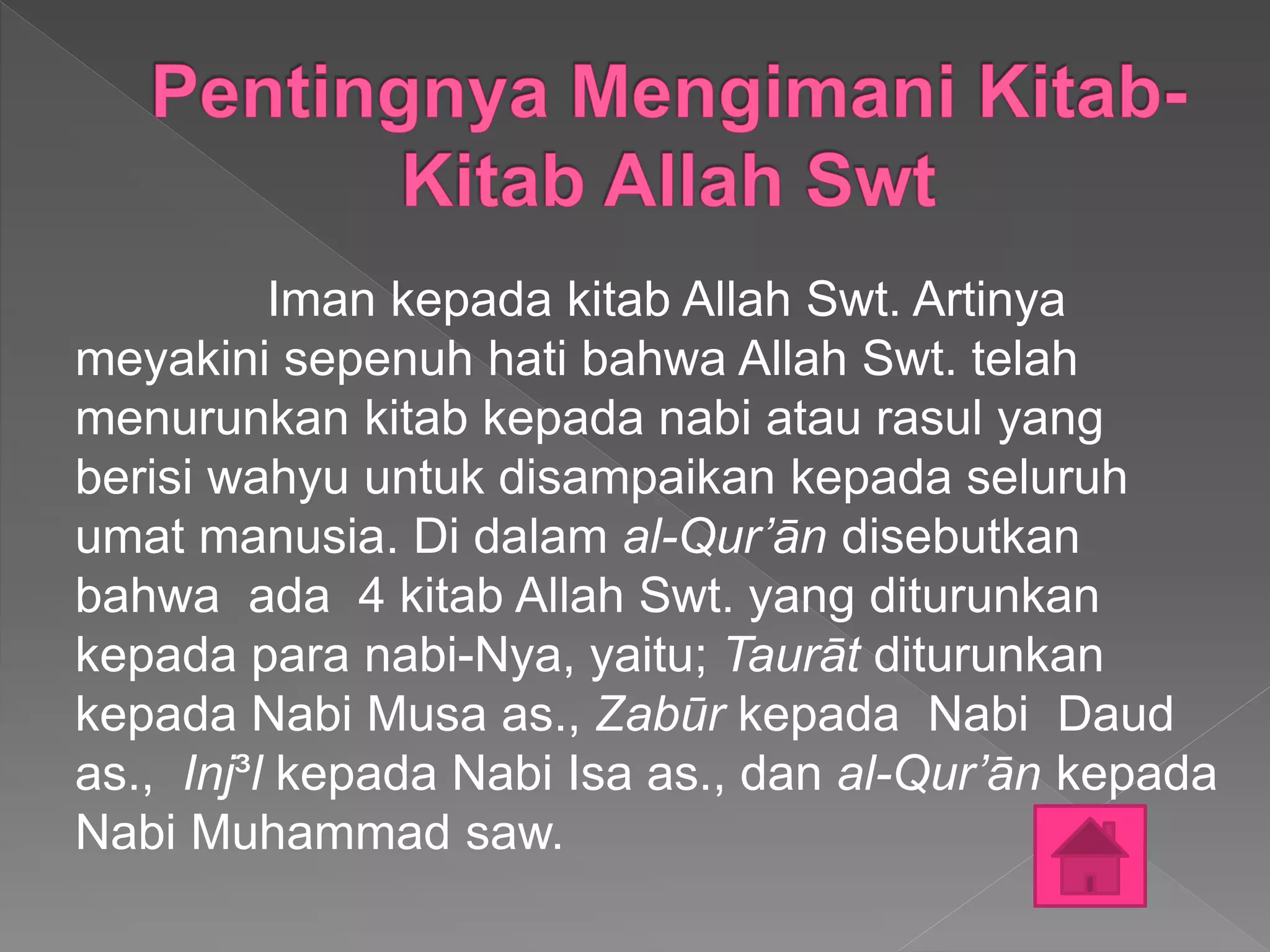 Iman kepada kitab kitab allah | PPTX
