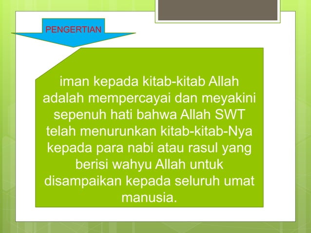 PPT Iman kepada kitab kitab allah (nisrokhah) | PPTX