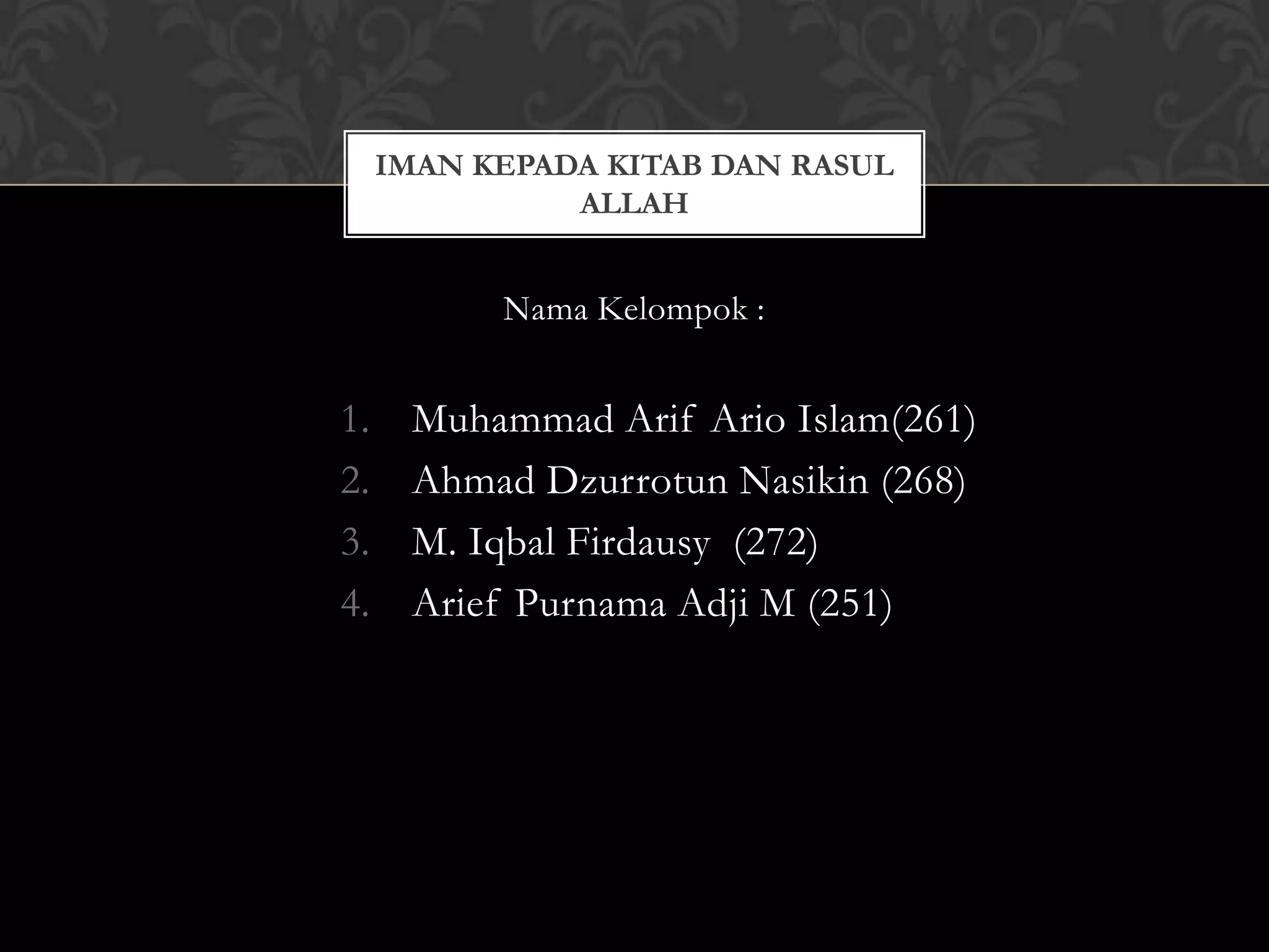Iman kepada kitab dan rasul allah (AIK) | PPTX