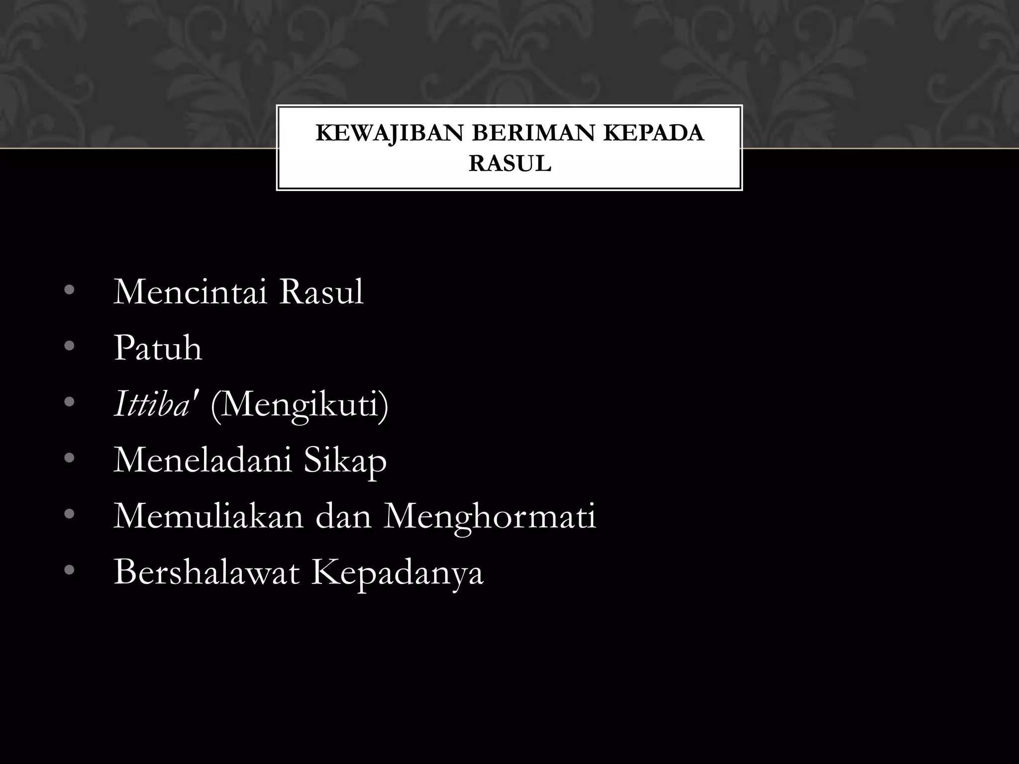 Iman kepada kitab dan rasul allah (AIK) | PPT