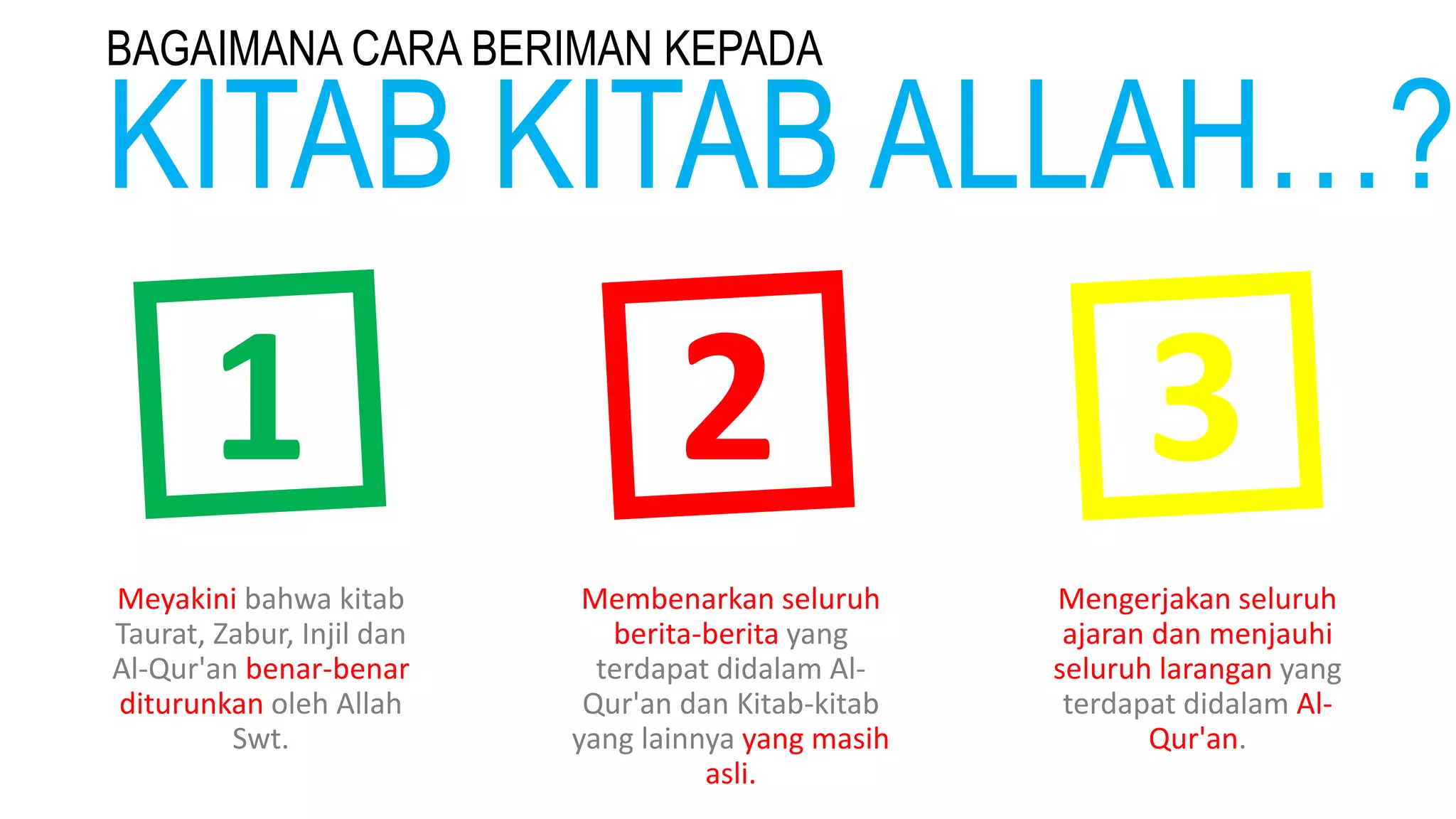 IMAN KEPADA KITAB KITAB ALLAH - AKIDAH AKHLAK KELAS 4 | PPTX