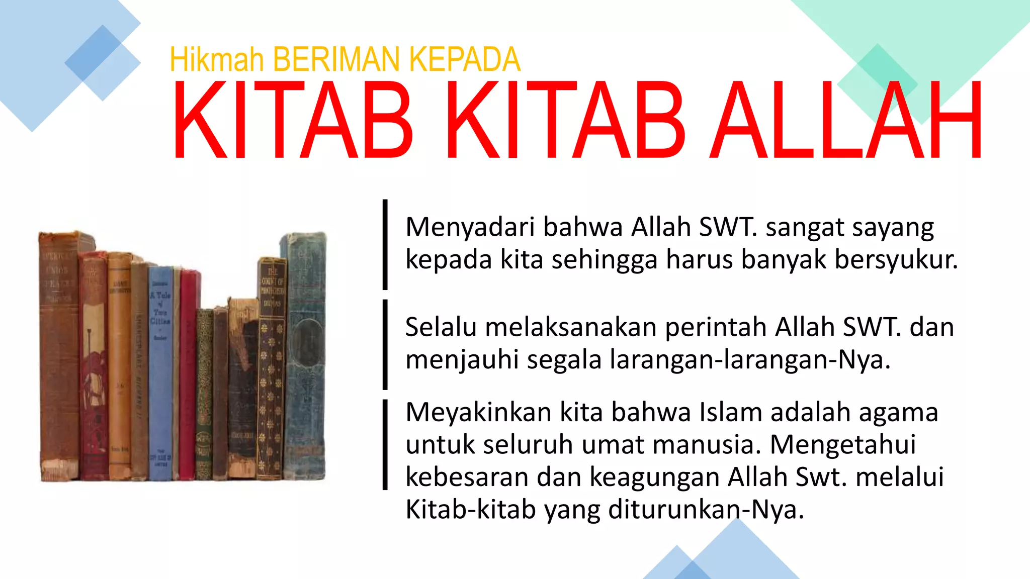 IMAN KEPADA KITAB KITAB ALLAH - AKIDAH AKHLAK KELAS 4 | PPTX