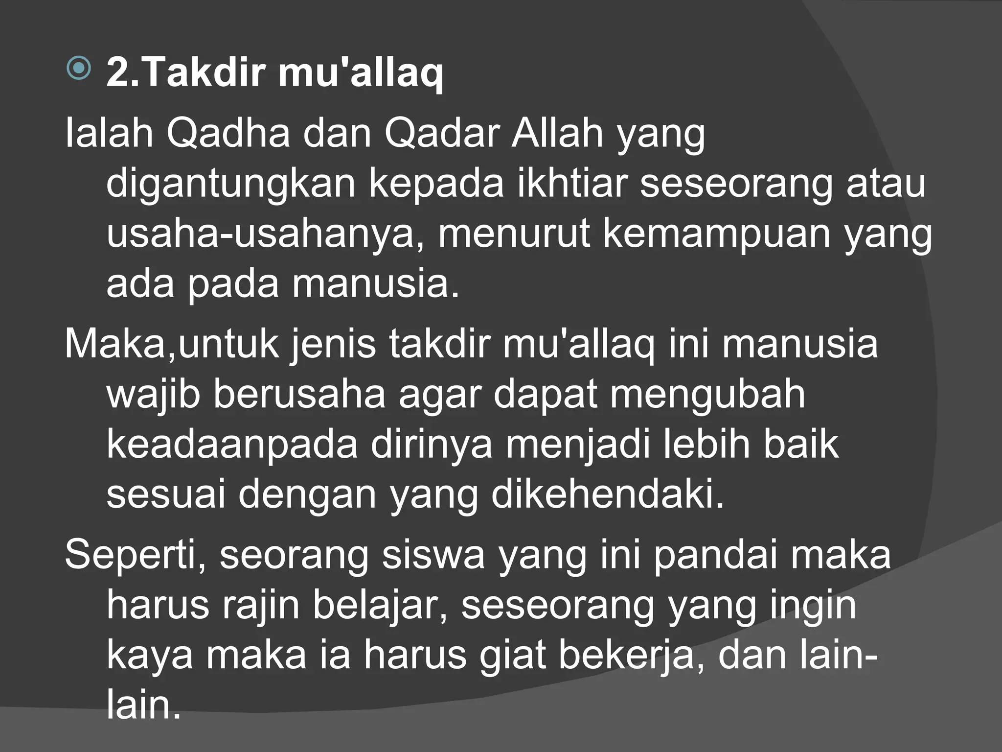 Iman kepada qadha dan qadar | PPT