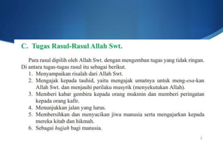 Iman kepada rasul - rasul Allah Swt | PPTX
