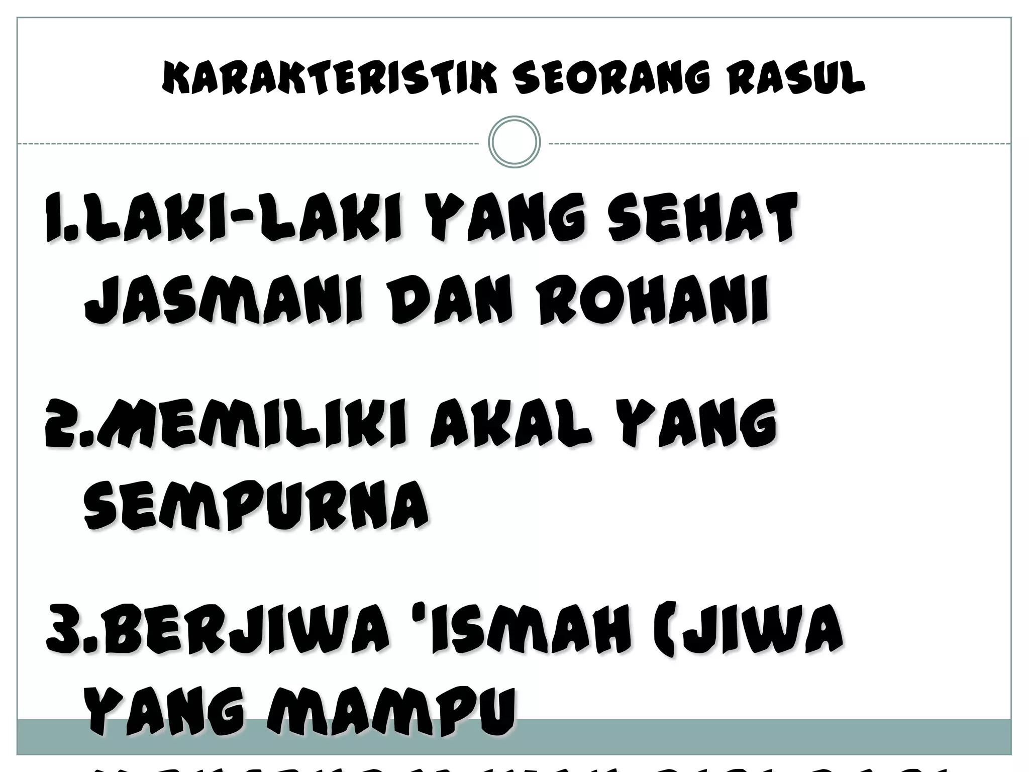 Iman Kepada Rasul-rasul Allah SWT | PPTX