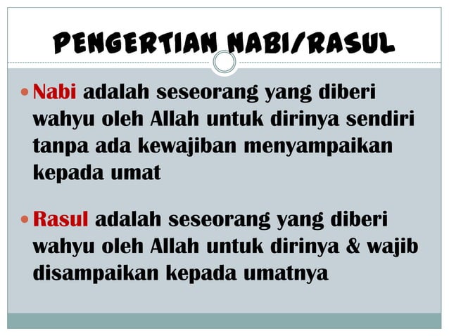 Iman Kepada Rasul-rasul Allah SWT | PPTX