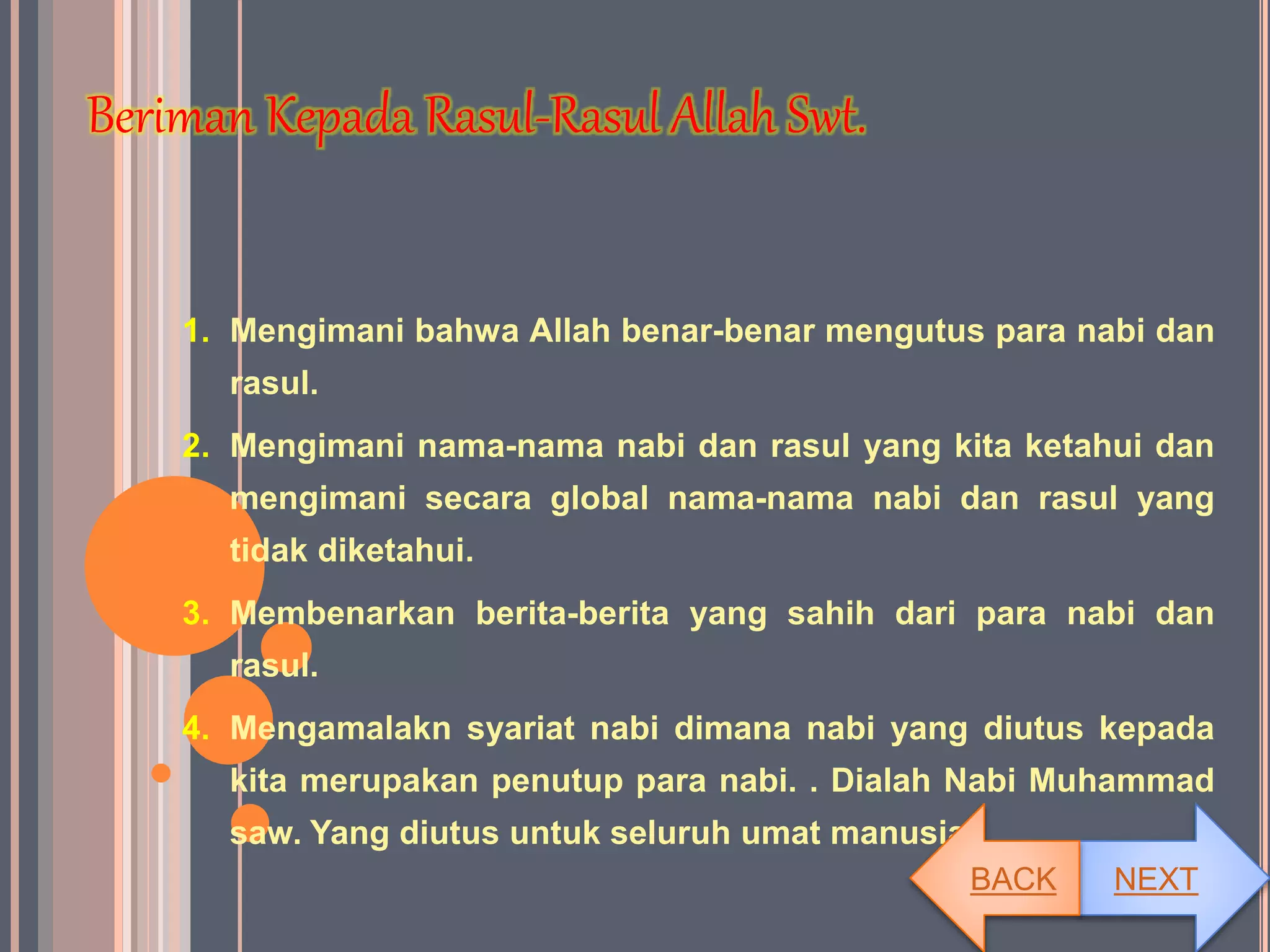 Iman kepada rasul allah | PPT