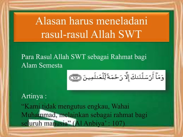 IMAN KEPADA RASUL ALLAH kelas 12 .pptx