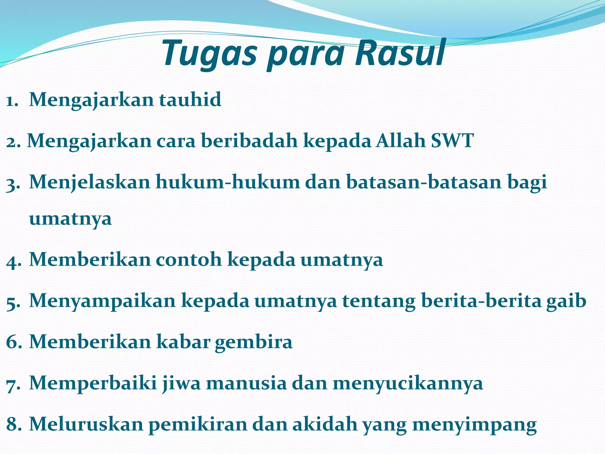 Iman kepada rasul allah swt | PPT