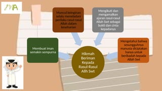 Beriman Kepada Rasul-Rasul Allah Swt dalam Islam | PPTX