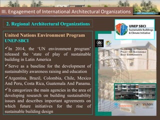 EMBEDDING THE INTERNATIONAL DIMENSION INTO SUSTAINABLE ARCHITECTURE’S ...