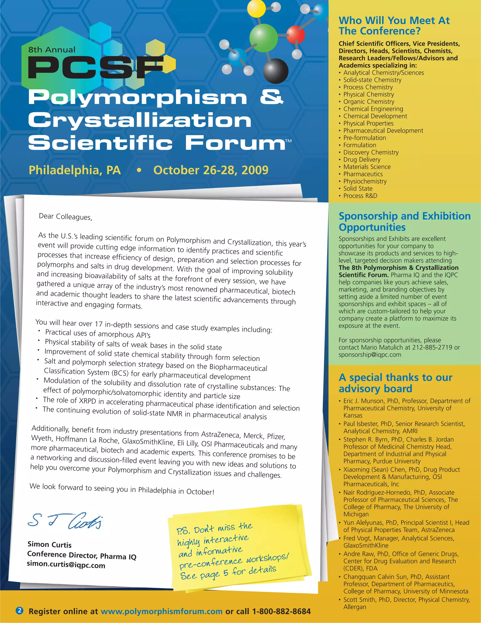 8th Polymorphism & Crystallization Scientific Forum | PDF