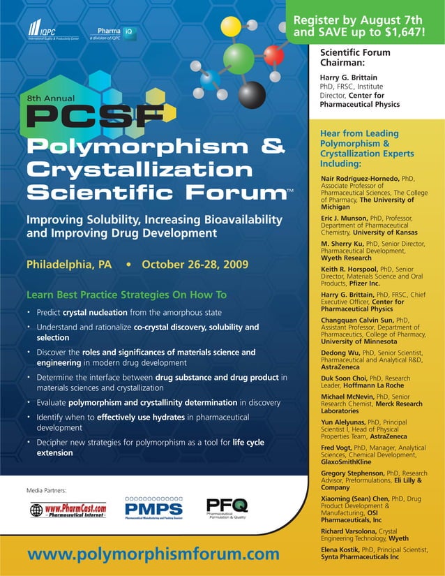 8th Polymorphism & Crystallization Scientific Forum | PDF