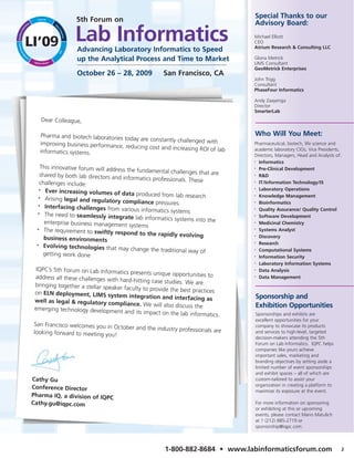 5th Forum on Laboratory Informatics | PDF