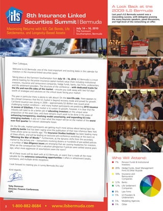 8th Insurance Linked Securities Summit | PDF | Stocks and Bonds ...