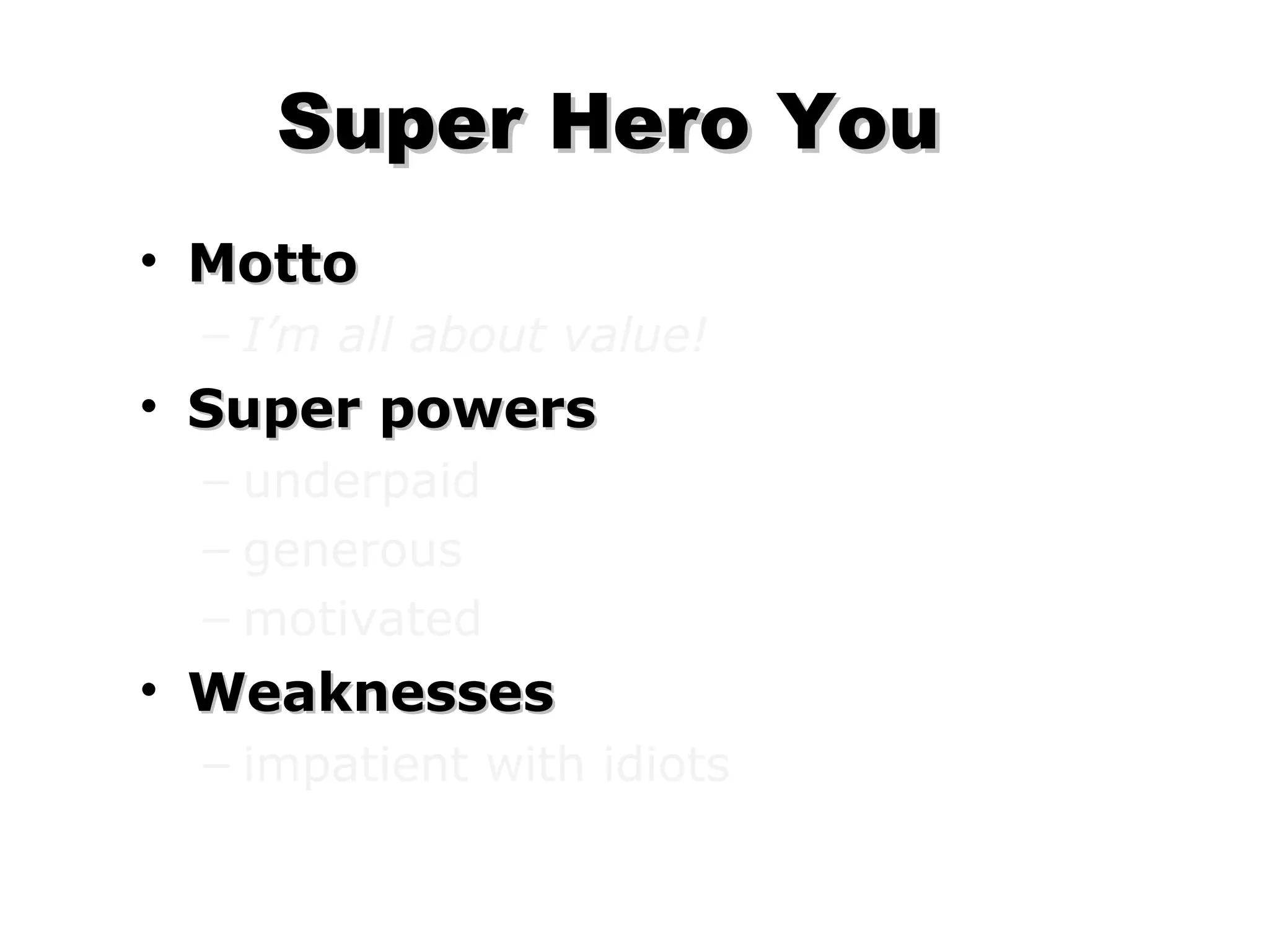 I'm a super hero icebreaker | PPT