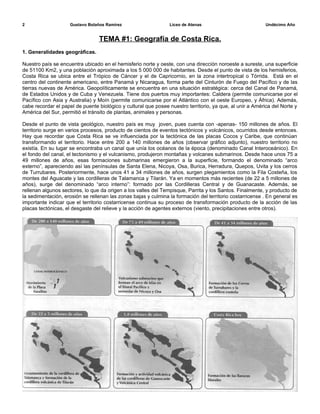 Material Geografía de Costa Rica. | PDF
