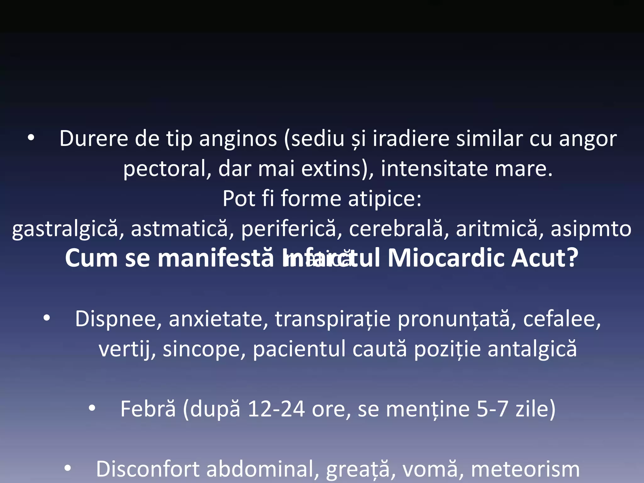 Infarctul Miocardic Acut | PPTX