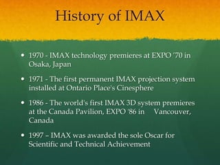 Imax Marketing Presentation | PPT