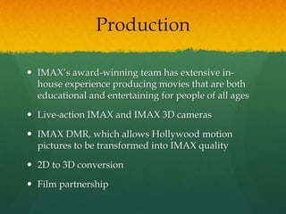 Imax Marketing Presentation | PPT