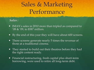 Imax Marketing Presentation | PPT