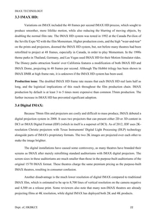 Imax technology (venkat) | PDF