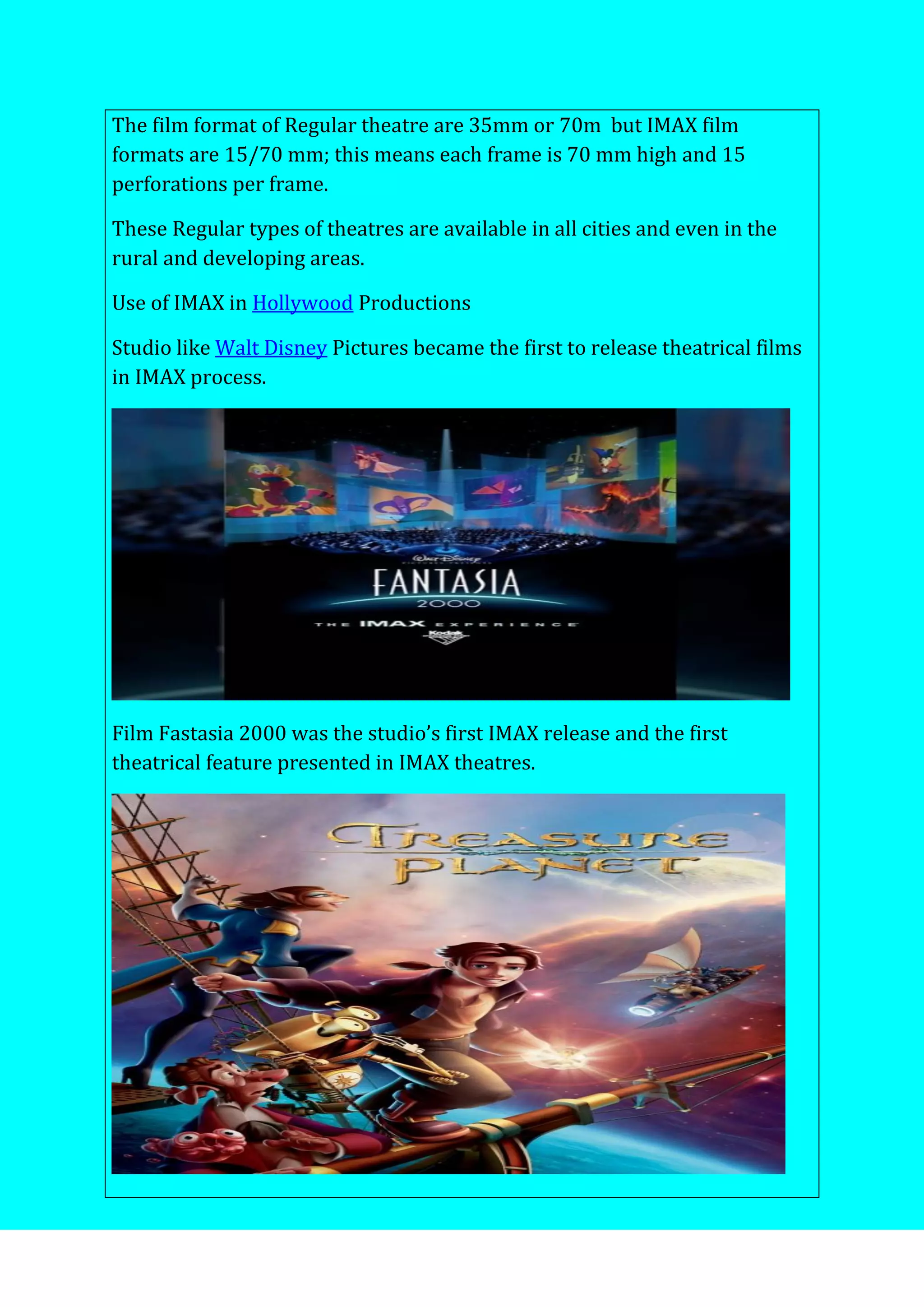 IMAX Screen Better Than A Regular Screen | PDF
