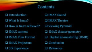 Imax technology | PPTX