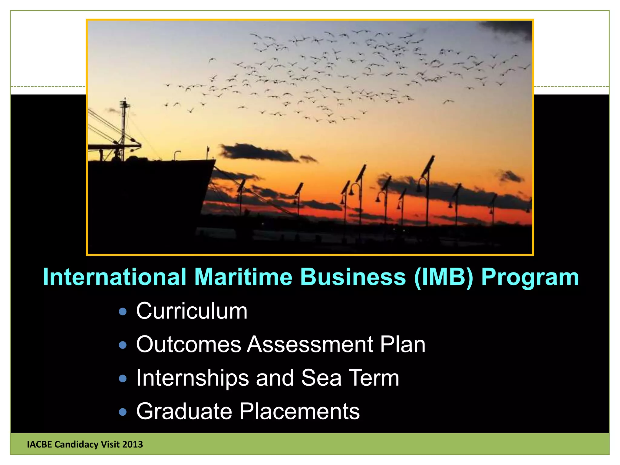 International Maritime Business at Massachusetts Maritime Academy ...