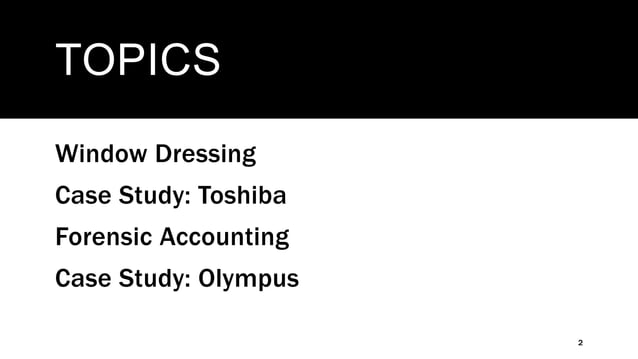 Window dressing & forensic accounting | PPTX | Business Accounting ...