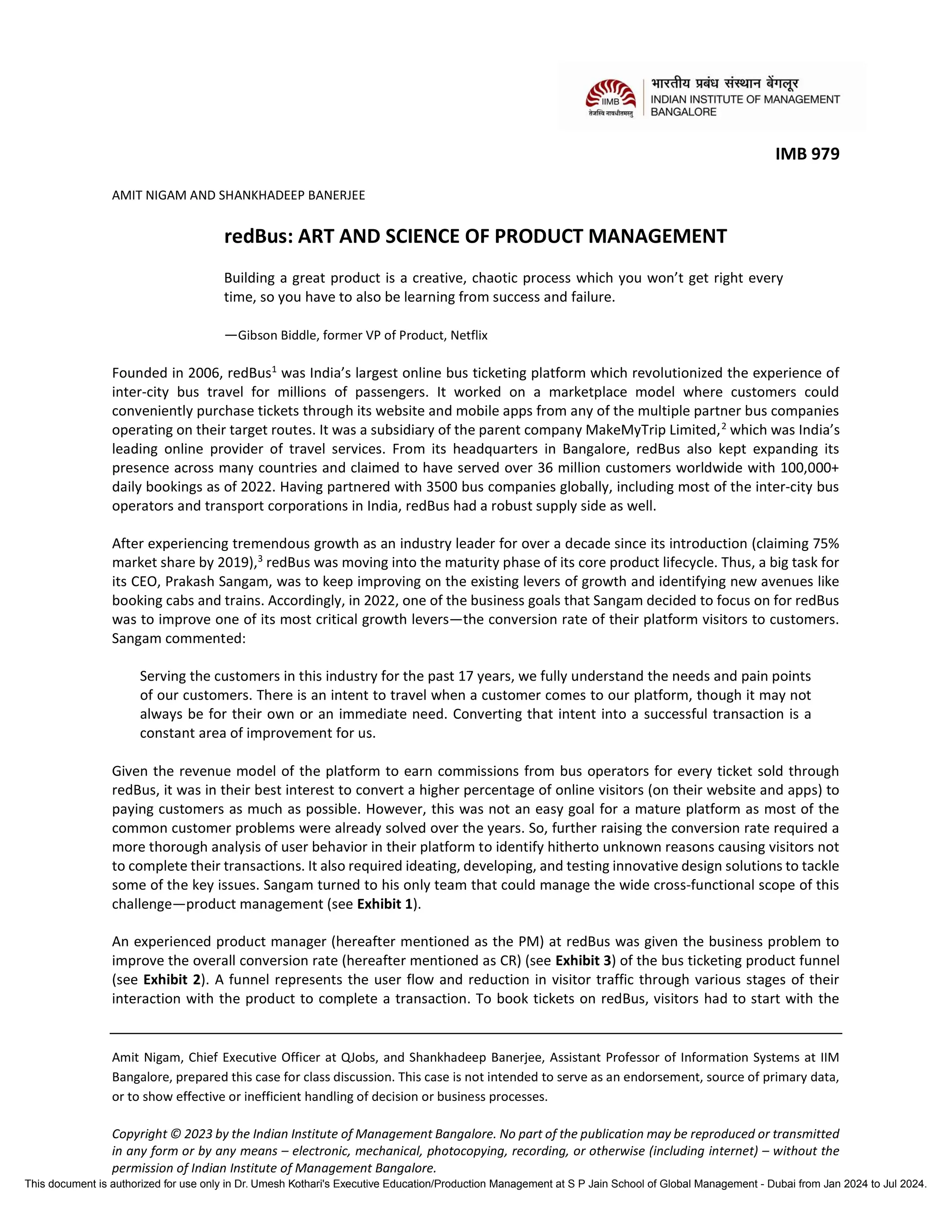 PM pre reads for the product manager framework | PDF