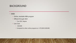 iMBA Initial (unofficial) Evaluation Plan | PPT | Free Download